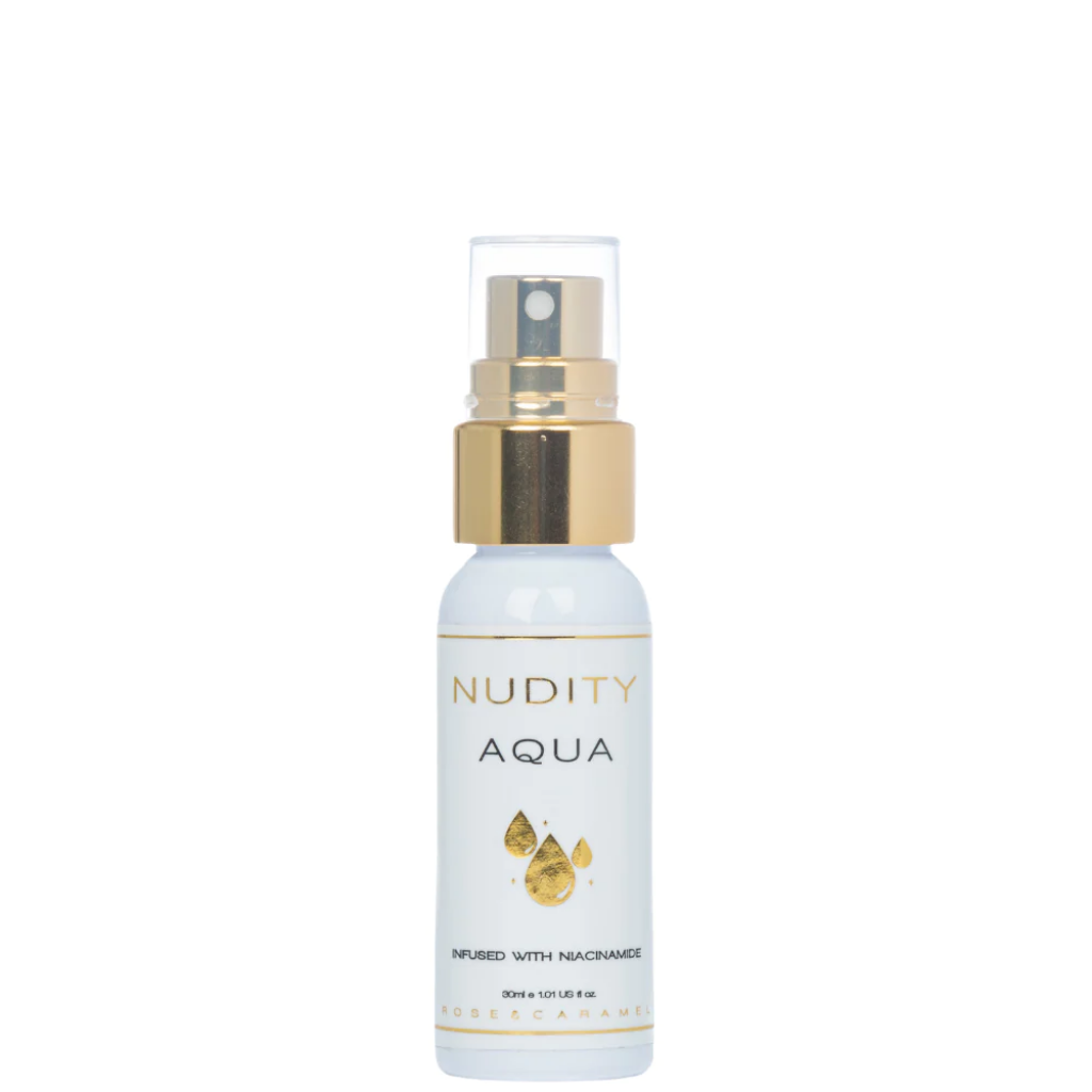 Rose and Caramel Nudity Aqua Face Mist 30ml | Spray Tan Nederland
